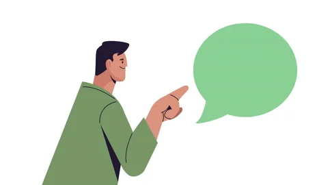 young man speaking character animation | Stock Video | Pond5