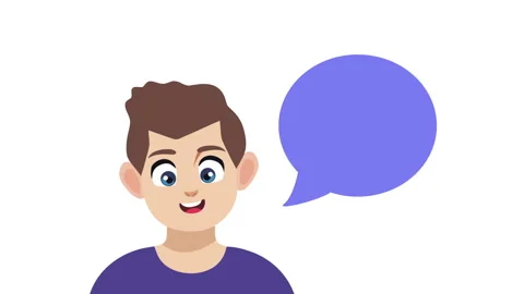 young man speaking character animation | Stock Video | Pond5