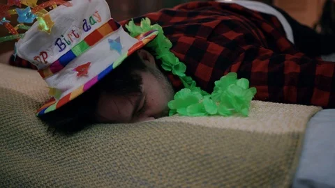 drunk man funny face