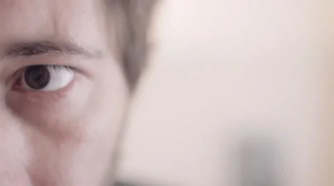 Young Man's Eyes Facing Camera | Stock Video | Pond5