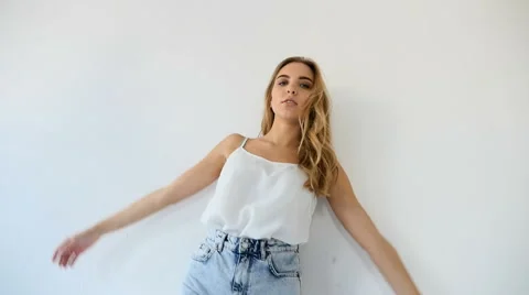 Girl Jean Model Stock Videos – Royalty-Free HD & 4K Videos