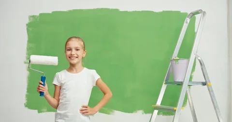 Paint Roller Green Screen Stock Video Footage | Royalty Free Paint ...