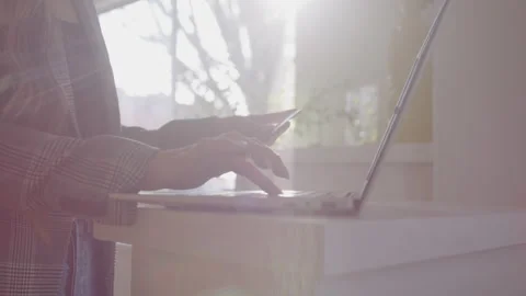 Young Professional Typing Information Fr... | Stock Video | Pond5