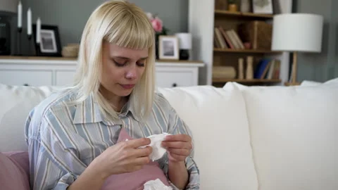 Young sad college student woman sitting ... | Stock Video | Pond5