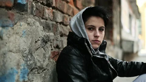 Young Sad Punk Girl Stock Footage ~ Royalty Free Stock Videos | Pond5