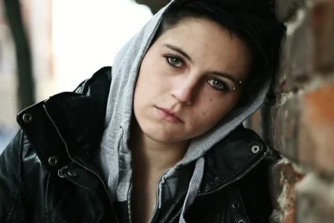 Young Sad Punk Girl Stock Footage ~ Royalty Free Stock Videos | Pond5