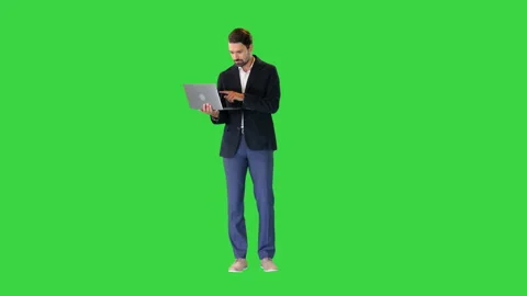 Person Standing Green Screen Stock Video Footage | Royalty Free Person ...