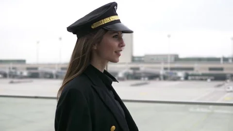 Young Successful Female Airline Captain ... | Stock Video | Pond5