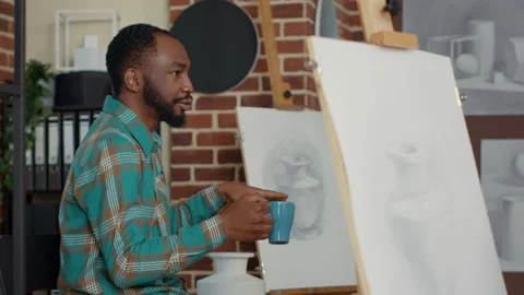 Young teacher explaining drawing skills ... | Stock Video | Pond5