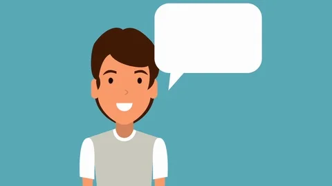 young teacher with speech bubble animati... | Stock Video | Pond5