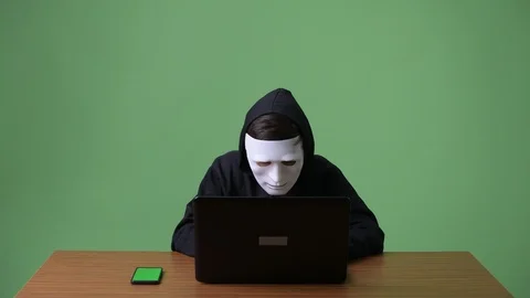 Young teenage boy computer hacker agains... | Stock Video | Pond5