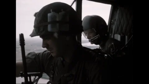 Young US Army Soldiers In Helicopter Dur... | Stock Video | Pond5