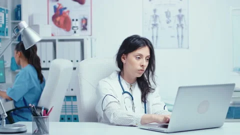 Young woman doctor in private medical ca... | Stock Video | Pond5