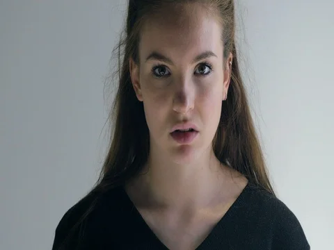 Young Woman Drooling and Spitting | Stock Video | Pond5