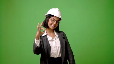 Young woman on green screen chroma key b... | Stock Video | Pond5