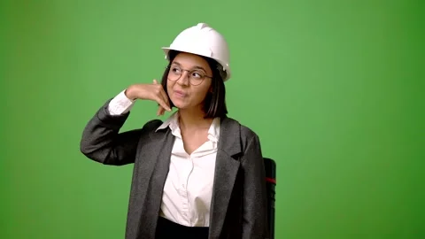 Young woman on green screen chroma key b... | Stock Video | Pond5