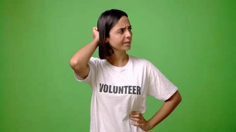 Young woman on green screen chroma key b... | Stock Video | Pond5
