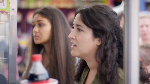 Young Woman Orders Food To Go From Take ... | Stock Video | Pond5