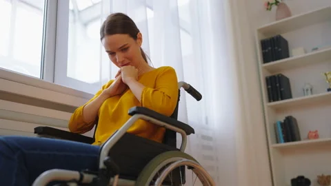 Young woman with physical disability cry... | Stock Video | Pond5