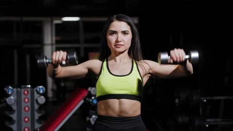 Young woman pumping her hands with small... | Stock Video | Pond5