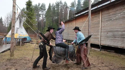 Screaming Cowboy Stock Video Footage | Royalty Free Screaming Cowboy ...