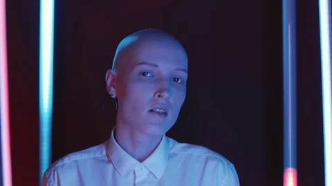 Neon Shaved Head Stock Videos – Royalty-Free HD & 4K Videos