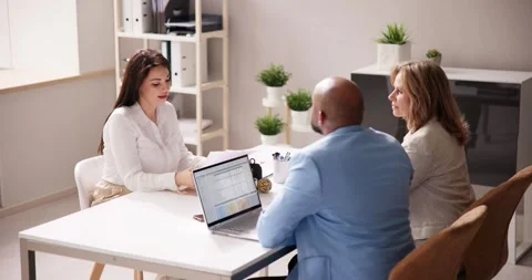 Young Woman Sitting At Interview | Stock Video | Pond5