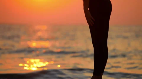 a young woman with a slender figure is e... | Stock Video | Pond5