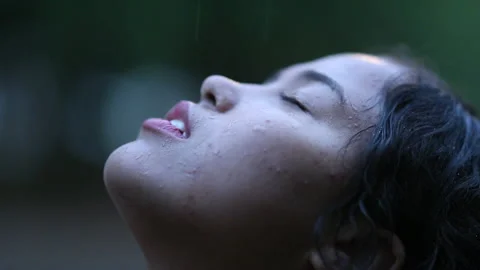 Woman Rain Face Stock Videos – Royalty-Free HD & 4K Videos | Pond5