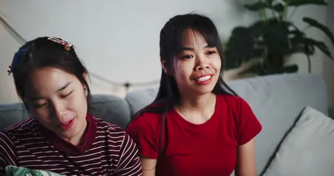Younger sister surprises sister with bir... | Stock Video | Pond5