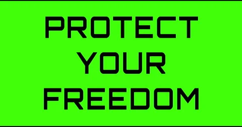 Your freedom text green screen, masked g... | Stock Video | Pond5