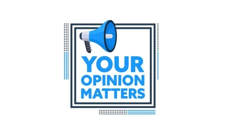 Your Opinion Matters Animation on White ... | Stock Video | Pond5