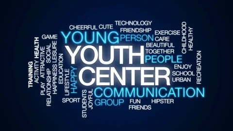 Youth center animated word cloud, text d... | Stock Video | Pond5