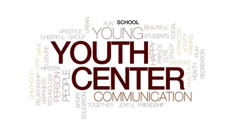 Youth center animated word cloud, text d... | Stock Video | Pond5