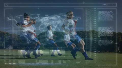 Youth soccer players running on field wi... | Stock Video | Pond5