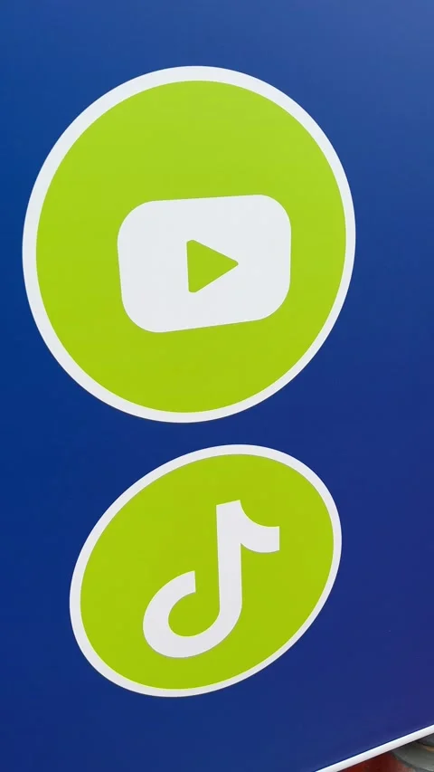 Youtube And Tiktok Social Media Logos Stock Video Pond5