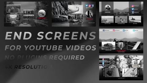 YouTube End Screens ~ After Effects Project #274289453
