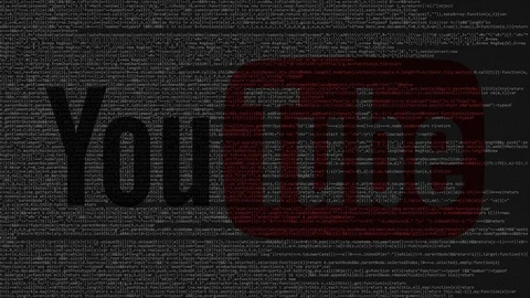 YouTube logo made of source code on comp... | Stock Video | Pond5