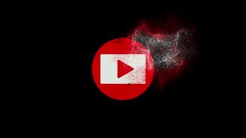 Youtube logo particles animation | Stock Video | Pond5