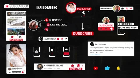 Youtube Notification Pack ~ After Effects #201856575