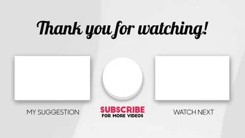 Youtube outro, End Screen, video card te... | Stock Video | Pond5