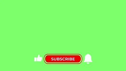 youtube subscribe button on green screen... | Stock Video | Pond5