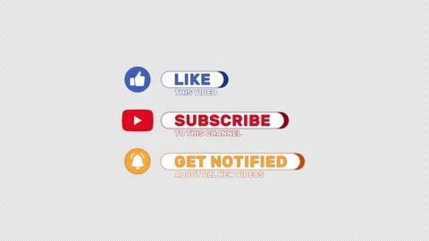 Youtube Like Subscribe Notification | Stock Video | Pond5