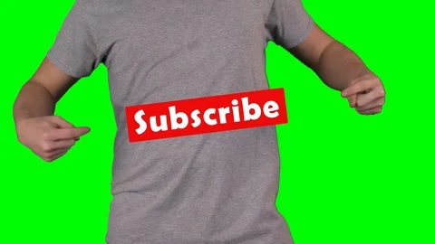 YouTuber Like and subscribe with man poi... | Stock Video | Pond5