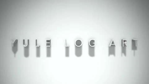 yule log art 3D title animation white te... | Stock Video | Pond5