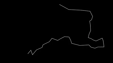 Yunlin Taiwan county map outline animati... | Stock Video | Pond5