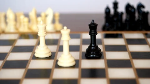 Yuriy Chess pieces. Chess board from har... | Stock Video | Pond5