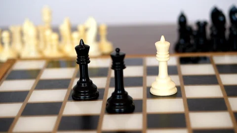 Yuriy Chess pieces. Chess board from har... | Stock Video | Pond5