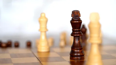 Yuriy Chess pieces. Chess board from har... | Stock Video | Pond5