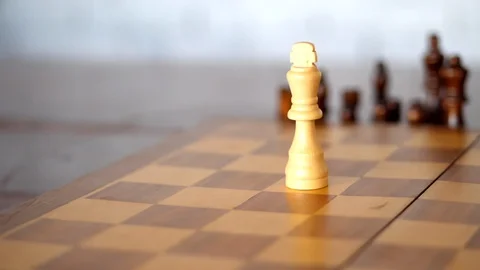 Yuriy Chess pieces. Chess board from har... | Stock Video | Pond5